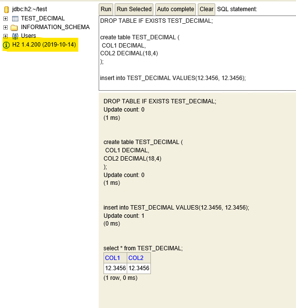 Mapping of CURRENCY datatype for the H2 database is missing precision and scale · Issue #3487 ...