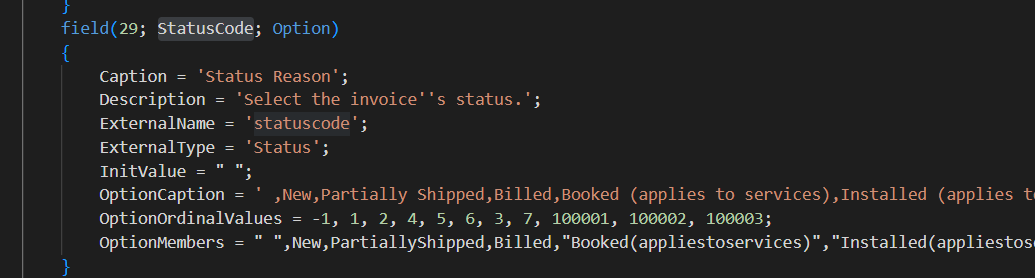 How to extend Option Field in CRM Invoice? · Issue #23284 · microsoft ...