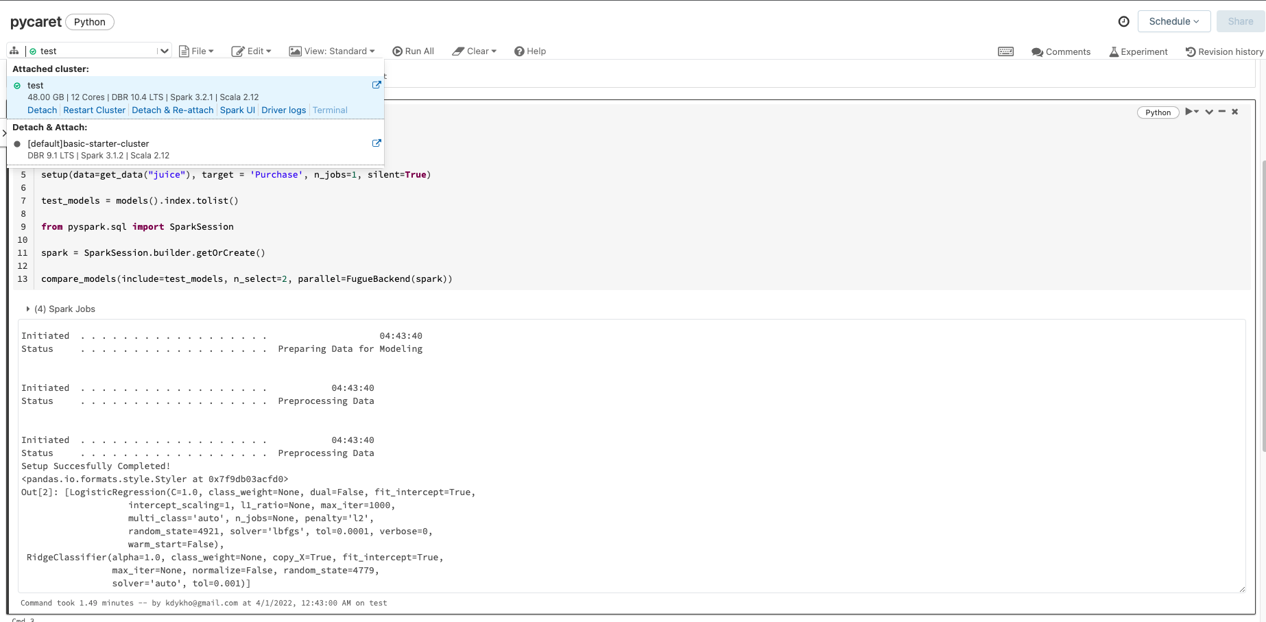 [BUG]: FugueBackend with spark backend · Issue #2322 · pycaret/pycaret · GitHub