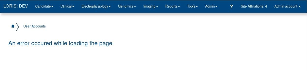 [user_accounts] Can't access the module user_accounts · Issue #6893 · aces/Loris · GitHub