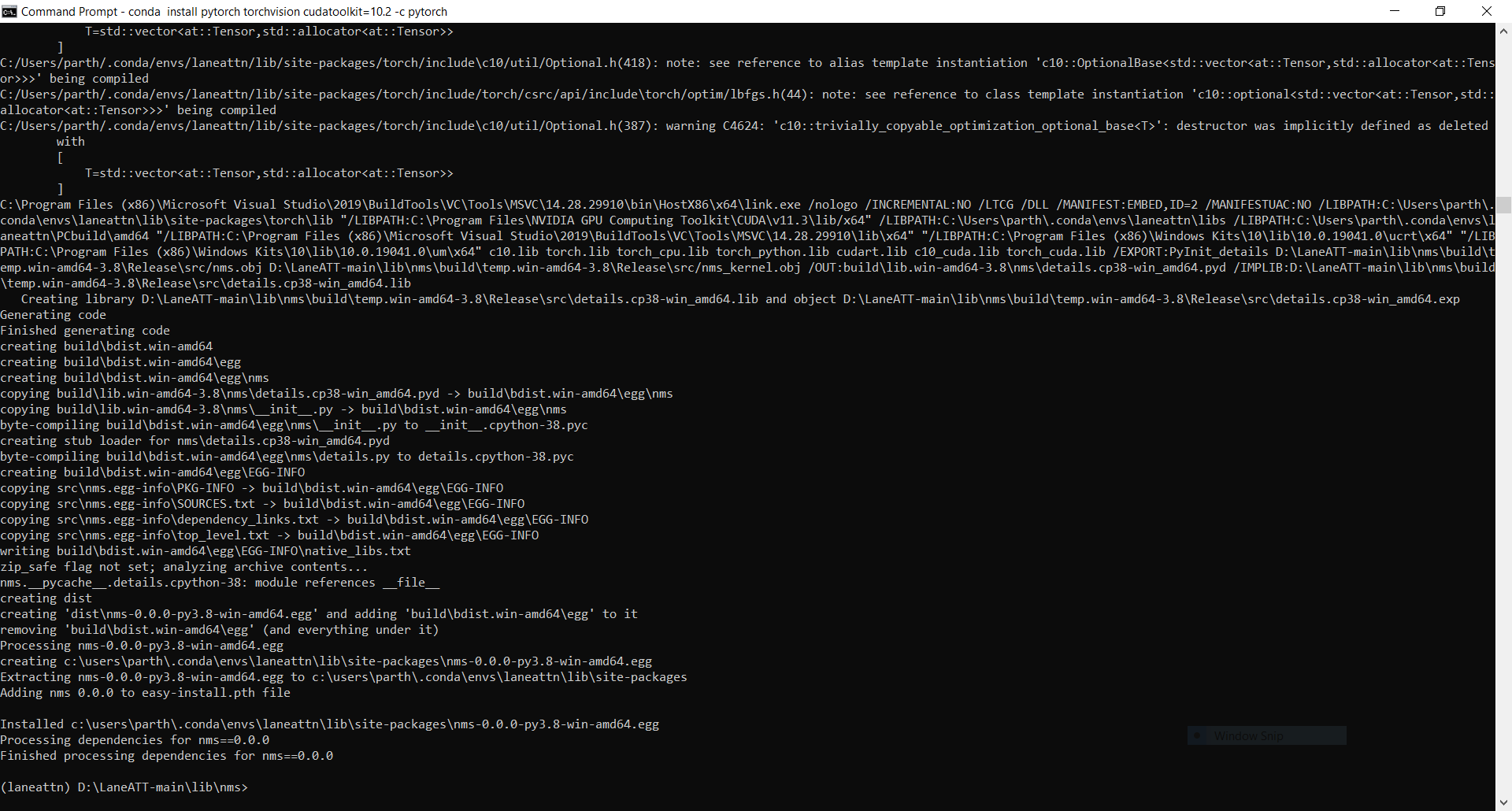 Failed to build NMS code · Issue #55 · lucastabelini/LaneATT · GitHub