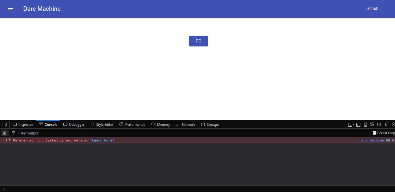 "System is not defined" - Error on Console · Issue #1 · danivijay/dare ...