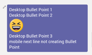 Bullet point formatting breaking between desktop and mobile teams · Issue #1124 · MicrosoftDocs ...