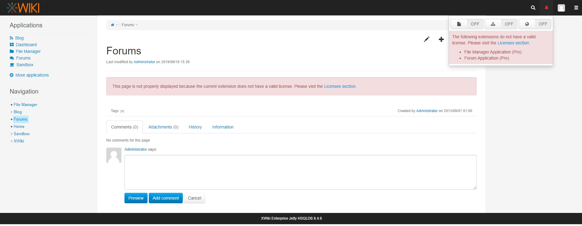Pro applications have Edit right on their page and some can be used without any license after ...