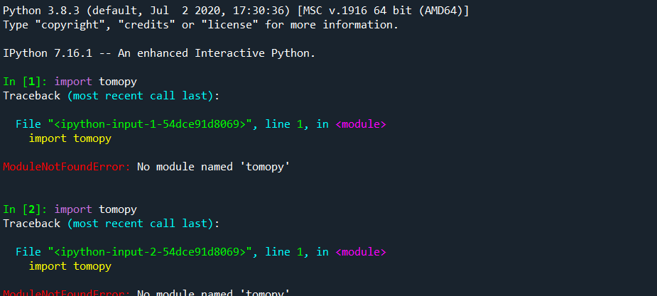 Can't import tomopy in Spyder4 · Issue #515 · tomopy/tomopy · GitHub