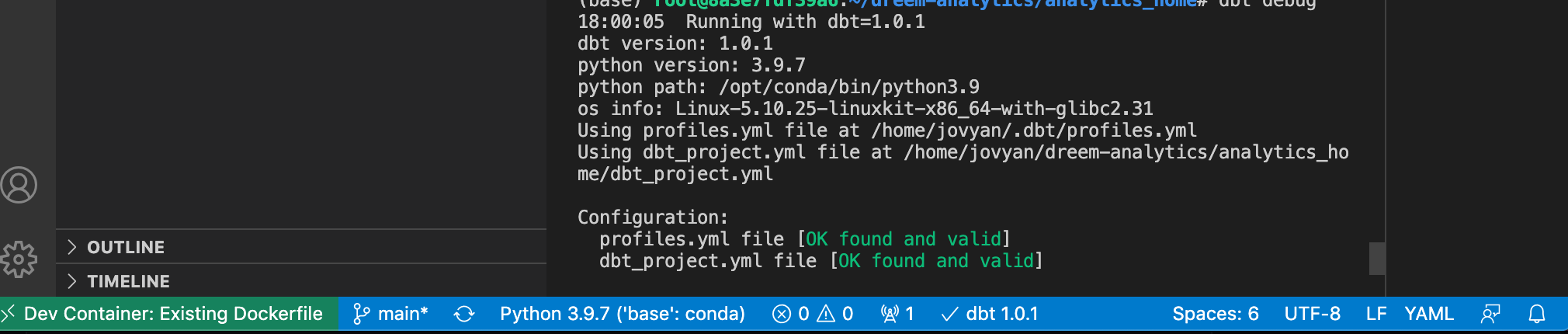 "Missing profile" error when opening a workspace · Issue #98 · AltimateAI/vscode-dbt-power-user ...