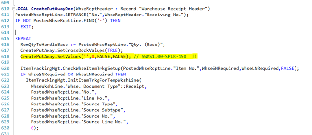 Extensibility Enhancement Codeunit 5760 Function Createputawaydoc · Issue 2885 · Microsoft