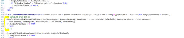 [Event Request] Codeunit 7322 - Function InsertPickOrMoveBinWhseActLine · Issue #2893 ...