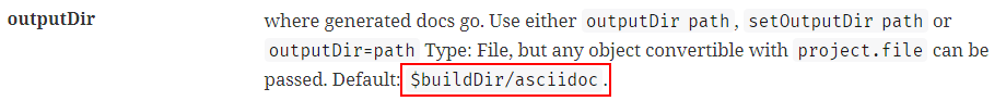 Documentation shows wrong default outputDir · Issue #537 · asciidoctor/asciidoctor-gradle-plugin ...