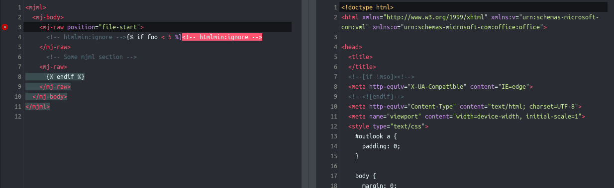 Attribute "position" is illegal: position="file-start" · Issue #2495 · mjmlio/mjml · GitHub