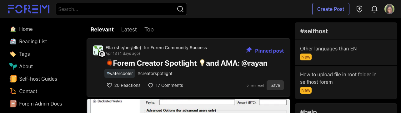 Indicator for "Pinned post" not visible for signed-in users · Issue #16675 · forem/forem · GitHub
