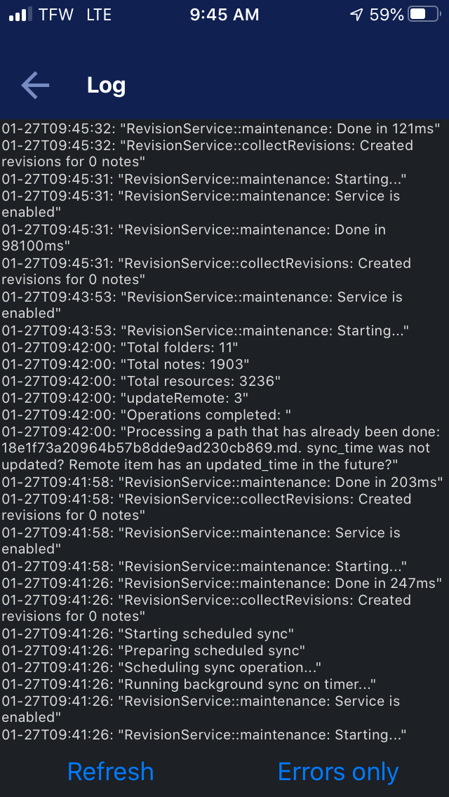 Changes from MacOS not syncing to iOS · Issue #2382 · laurent22/joplin · GitHub