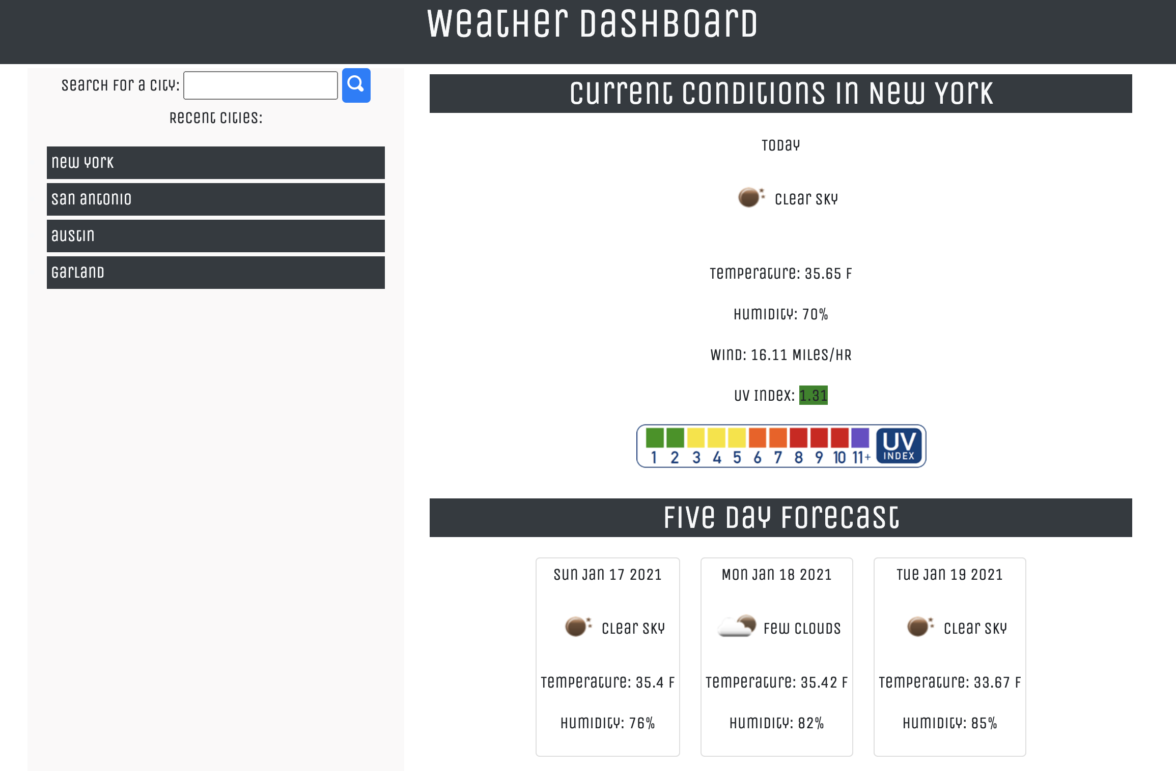 GitHub - JamesLuu96/weather-dashboard: This website utilizes API calls ...