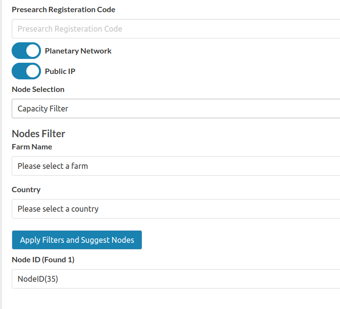 Improve presearch capacity filter · Issue #665 · threefoldtecharchive/grid_weblets · GitHub