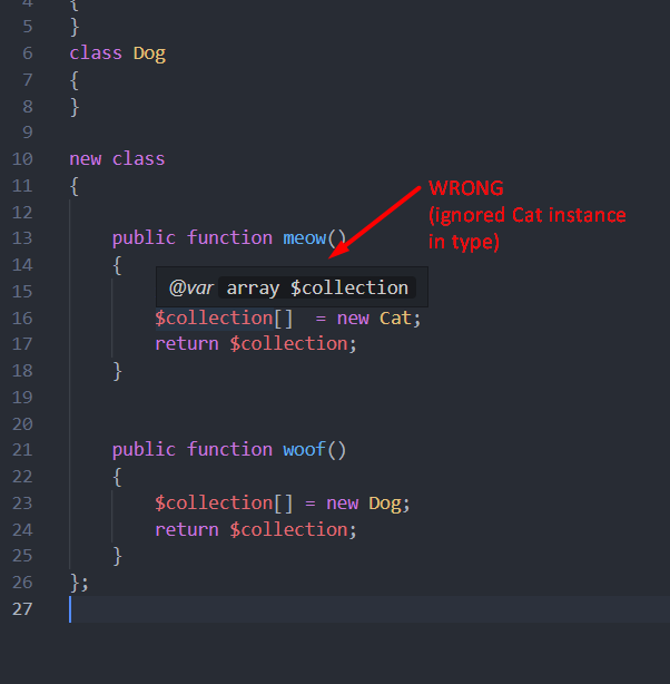 No detect type array when array start empty · Issue #2080 · bmewburn/vscode-intelephense · GitHub