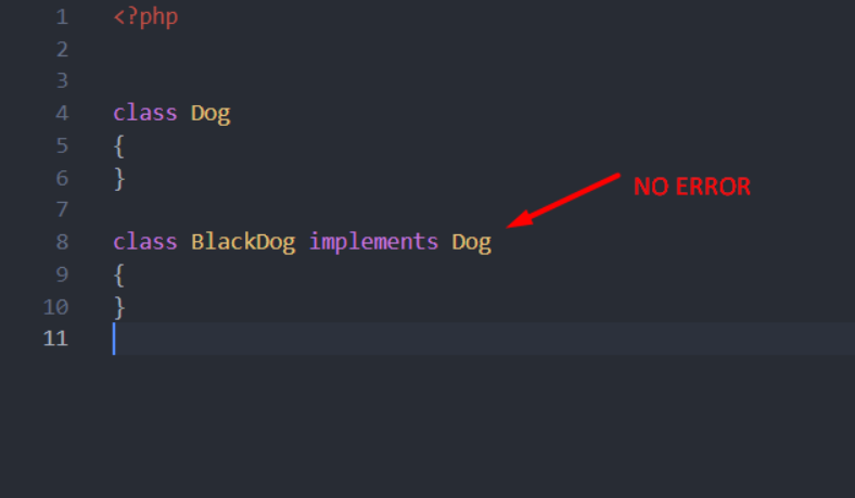 Class implements another class not reporting as error · Issue #2019 · bmewburn/vscode ...