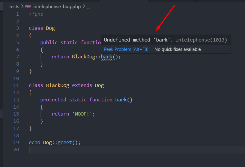 Protecteds methods are unknown from child to parent · Issue #1269 ...