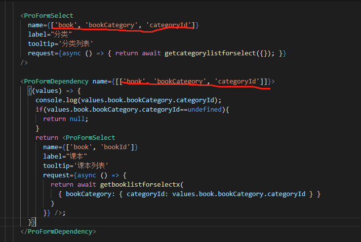 ProForm中两个ProFormSelect联动 · Issue #3401 · ant-design/pro-components ...