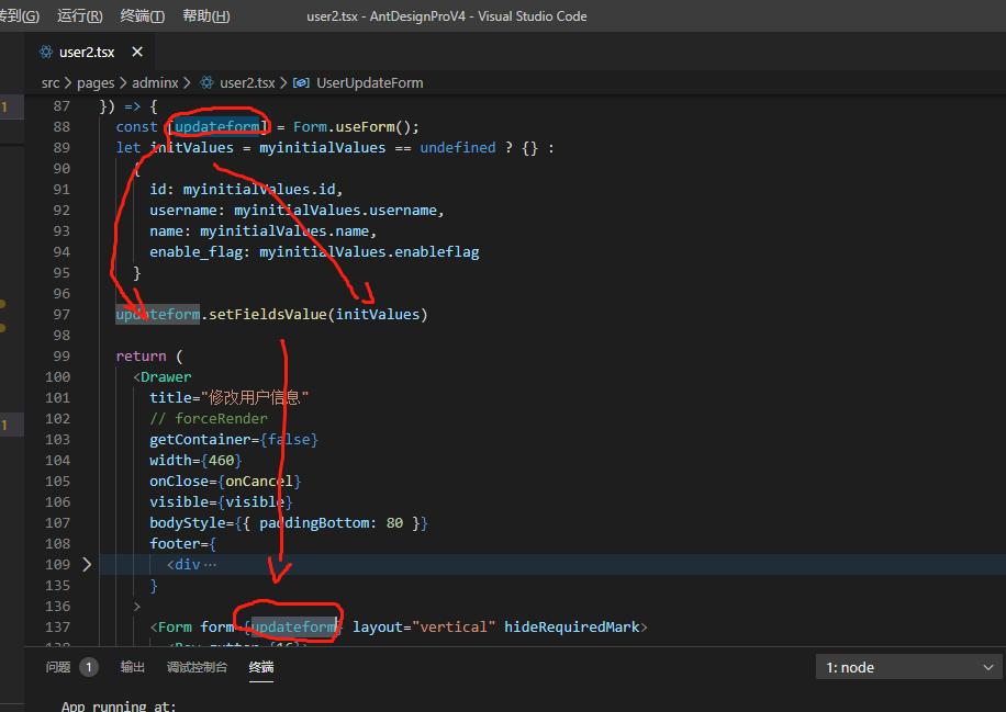 form 的 initialValues 属性无效 · Issue #6559 · ant-design/ant-design-pro · GitHub