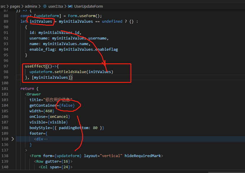 form 的 initialValues 属性无效 · Issue #6559 · ant-design/ant-design-pro · GitHub