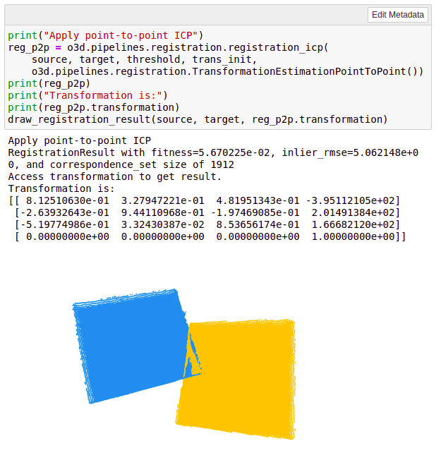 ICP registration gives always zero values · Issue #2945 · isl-org ...