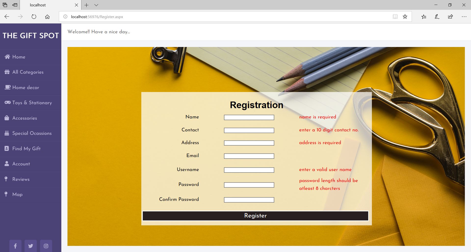 GitHub - Hritika-H/Gift_Shop: A website built using ASP .Net that enables the user to order ...