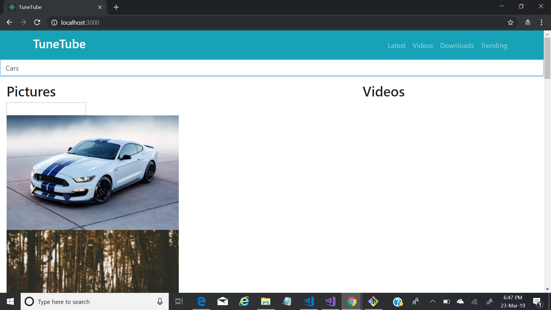 GitHub - dotnetyatch/TuneTube: Display Data based on User Input from Unsplash API using ReactJS