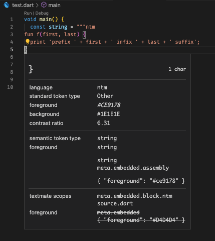 Embedded languages seems to be overriden · Issue #4212 · Dart-Code/Dart-Code · GitHub