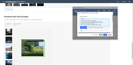 Thumbnail: This video element does not have a mechanism that allows an accessible name value to ...