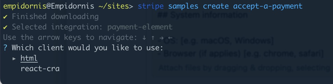 no vue example/template via CLI · Issue #1857 · stripe-samples/accept-a-payment · GitHub
