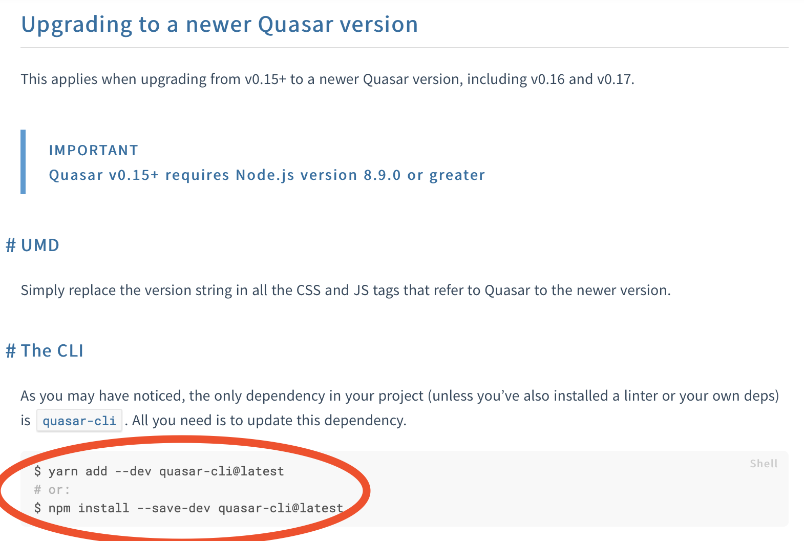V1 Docs Upgrade To Newer Quasar Version · Issue 3474