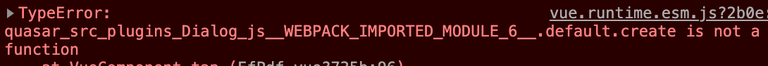 Dialog.create is not a function · Issue #9 · quasarframework/quasar ... Dialog.create is not a function · Issue #9 · quasarframework/quasar ...