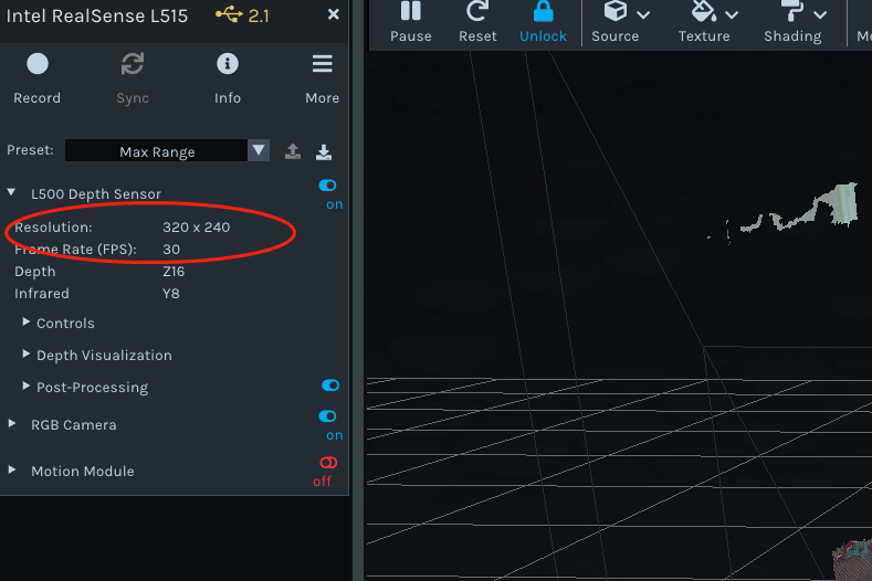 Why is my resolution only 320 ? L515 · Issue #9960 · IntelRealSense ...
