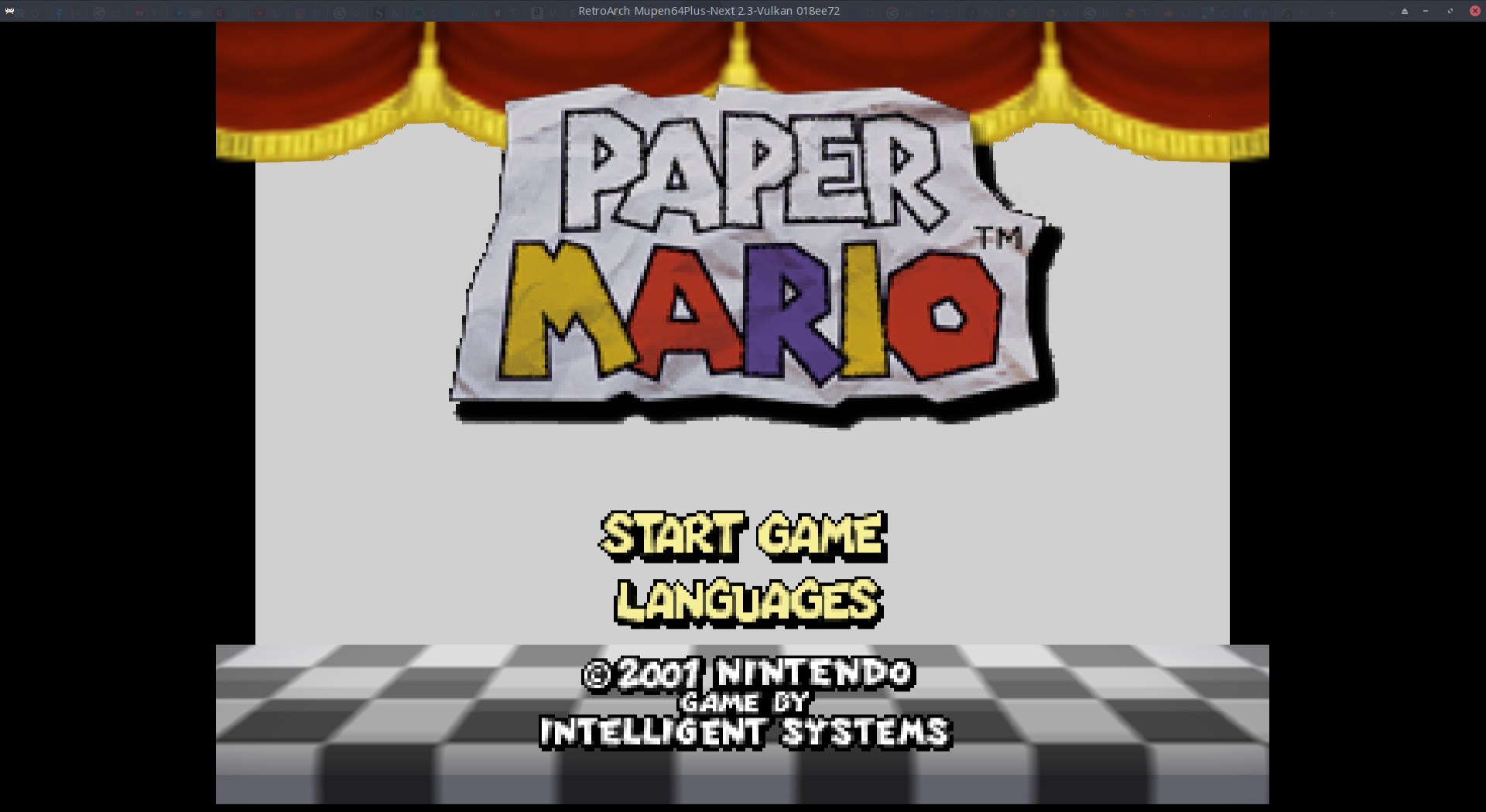 paper-mario + glide64: works with mupen64plus, buggy with mupen64plus ...