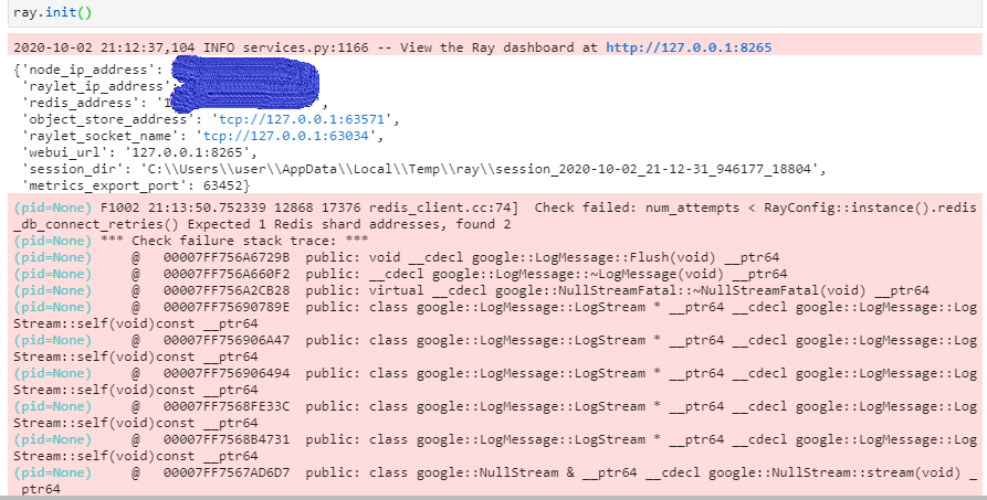 Redis Client On Windows Error Expected 1 Redis Shard Address Found 2 · Issue 11246 · Ray 3681