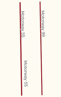 Generalize dual carriageway roads in transportation and transportation ...
