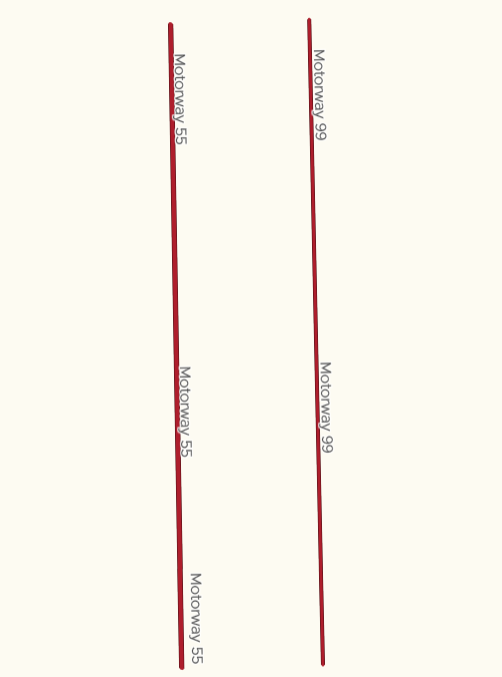 Generalize dual carriageway roads in transportation and transportation ...