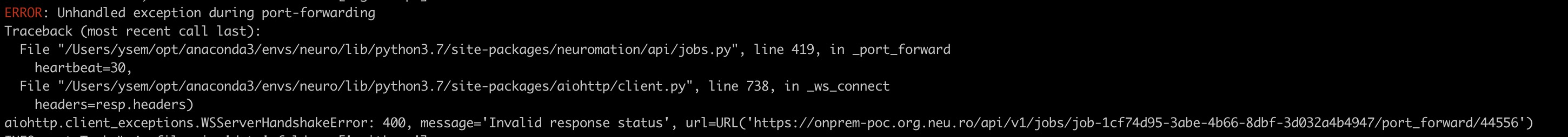 Port-forward failure reason is not reported fully to the console · Issue #1674 · neuro-inc/apolo ...