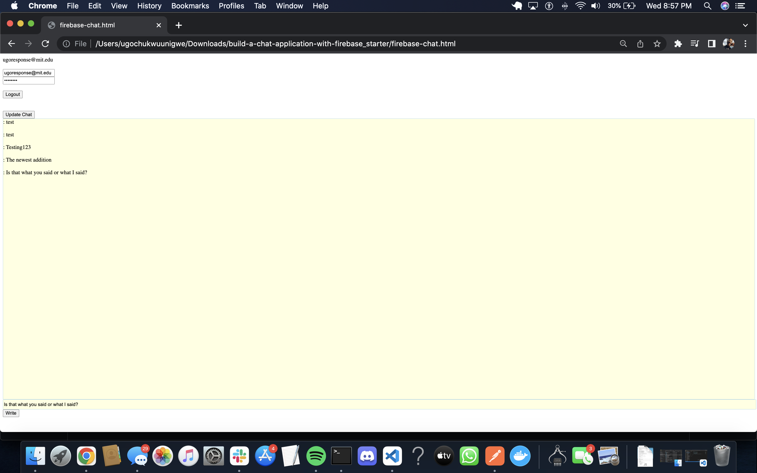 GitHub - uunigwe/ChatBotBasics: A basic chat app that stores data and messages on Firebase