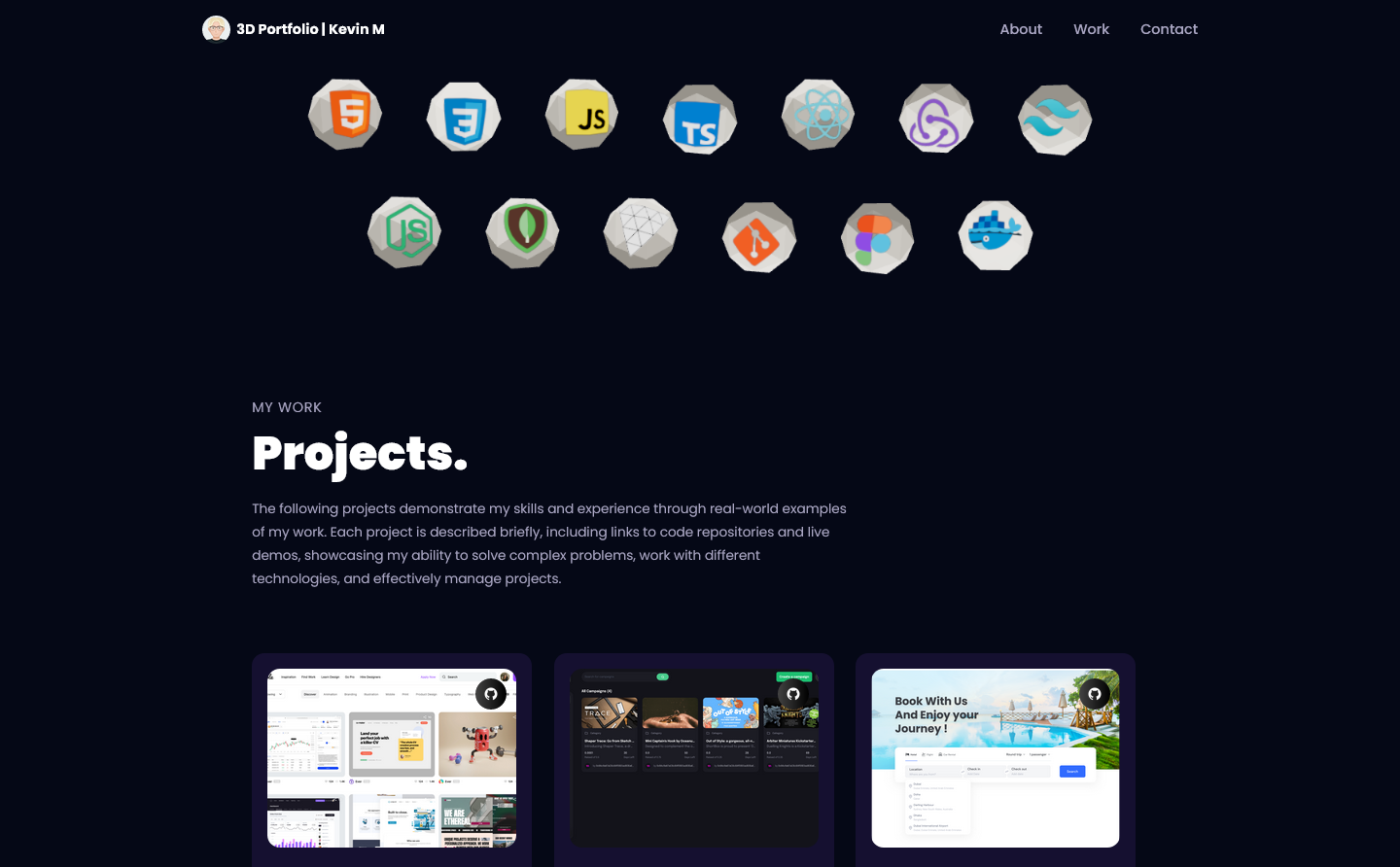 GitHub - kmorales13/3d-showcase: 3D Portfolio | Three.js Showcase App