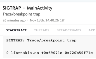 SIGTRAP Android freeze · Issue #1982 · Shopify/react-native-skia · GitHub