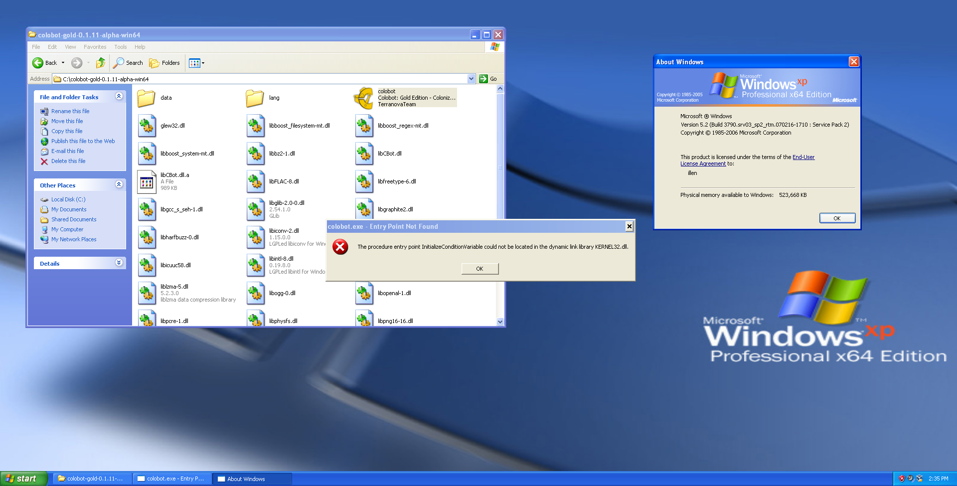 Colobot Gold does not work on Windows XP anymore · Issue #1061 · colobot/colobot · GitHub