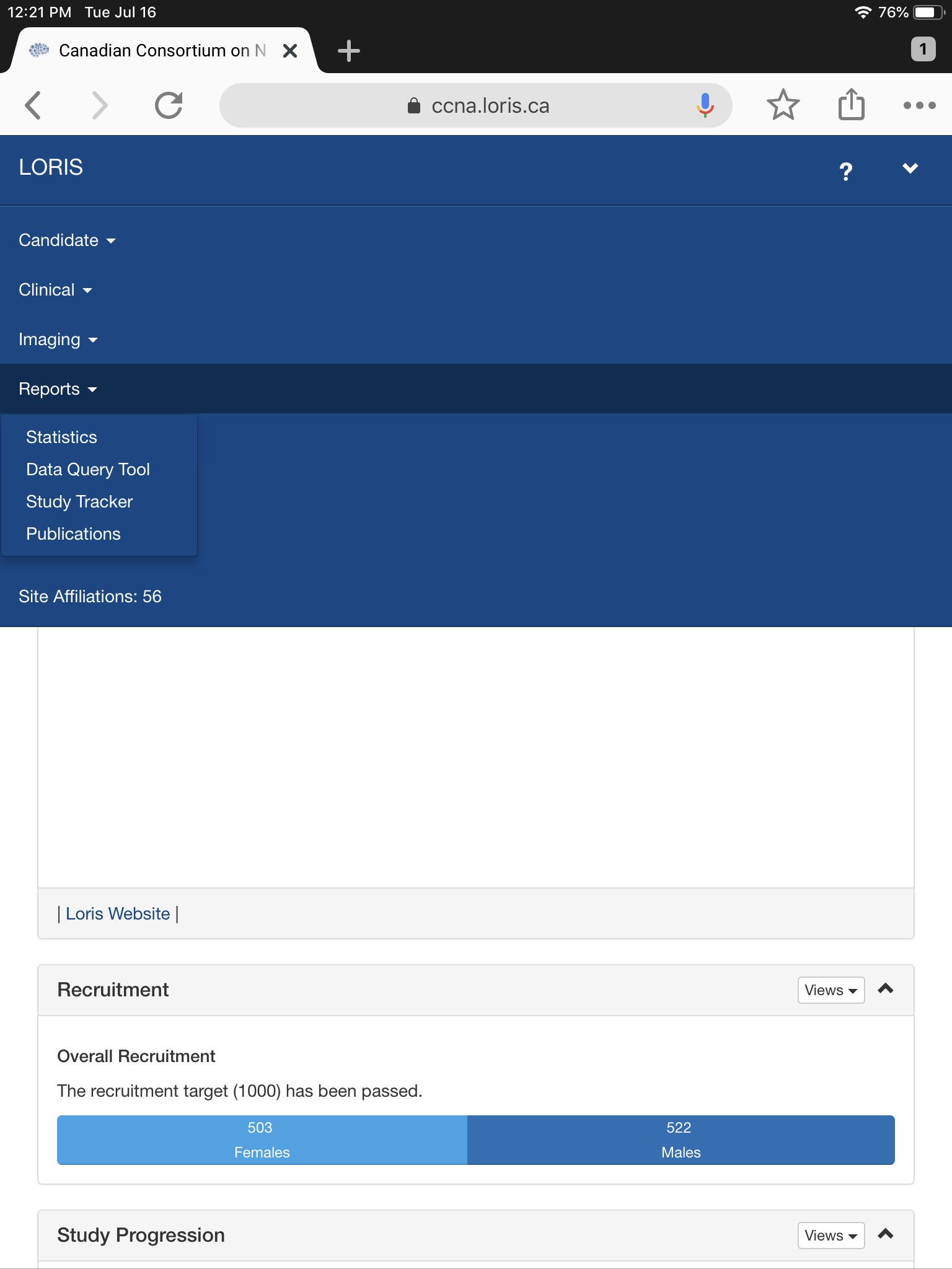 [UI/Tablet] Can't deselect menu item once selected · Issue #4951 · aces/Loris · GitHub