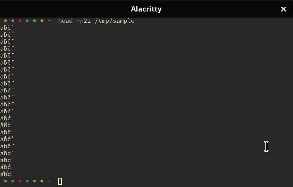Displaced Diacritics · Issue #1420 · alacritty/alacritty · GitHub