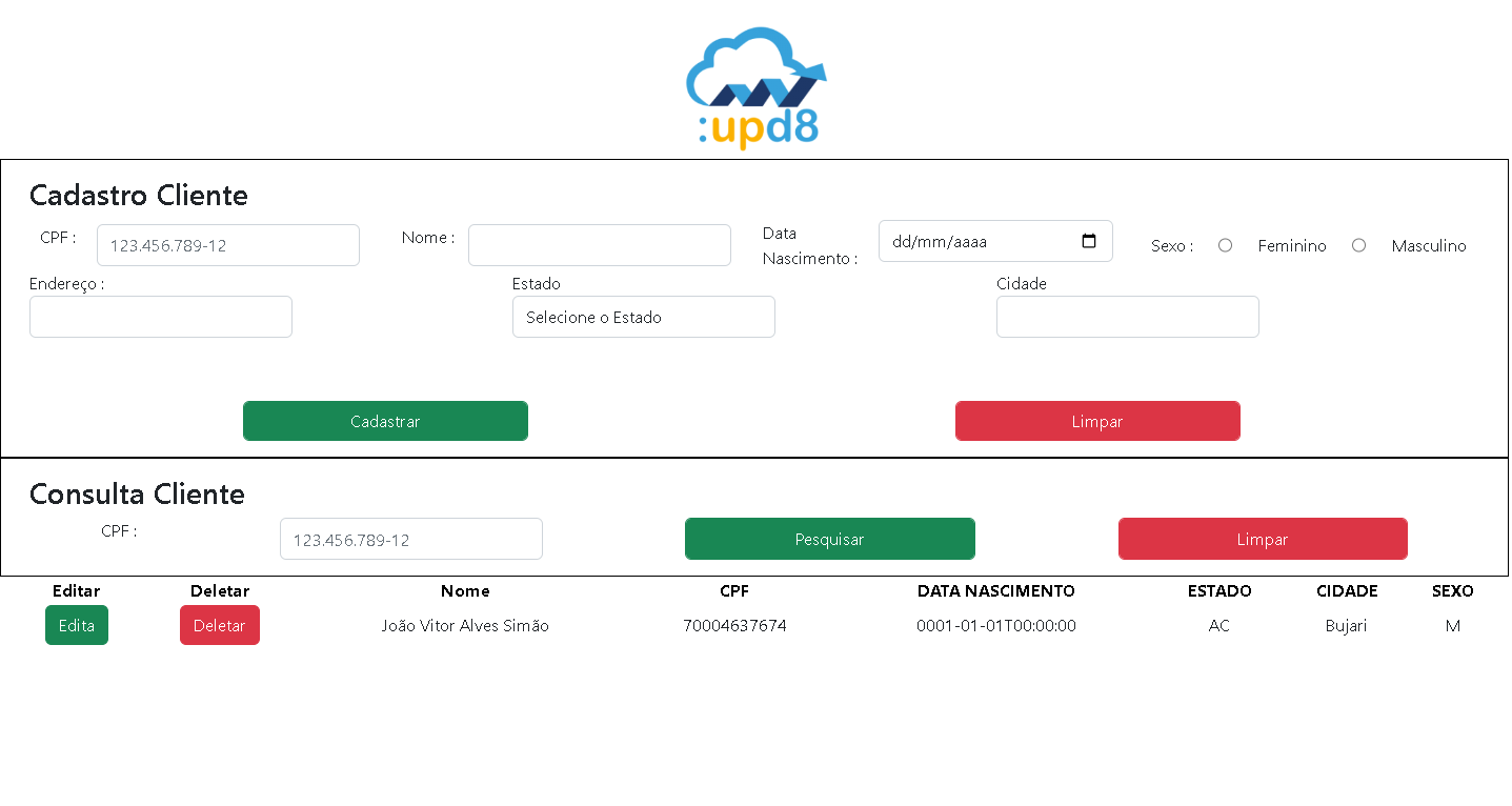 GitHub - lled16/Cadastro_Clientes: Teste de vaga realizado para a ...