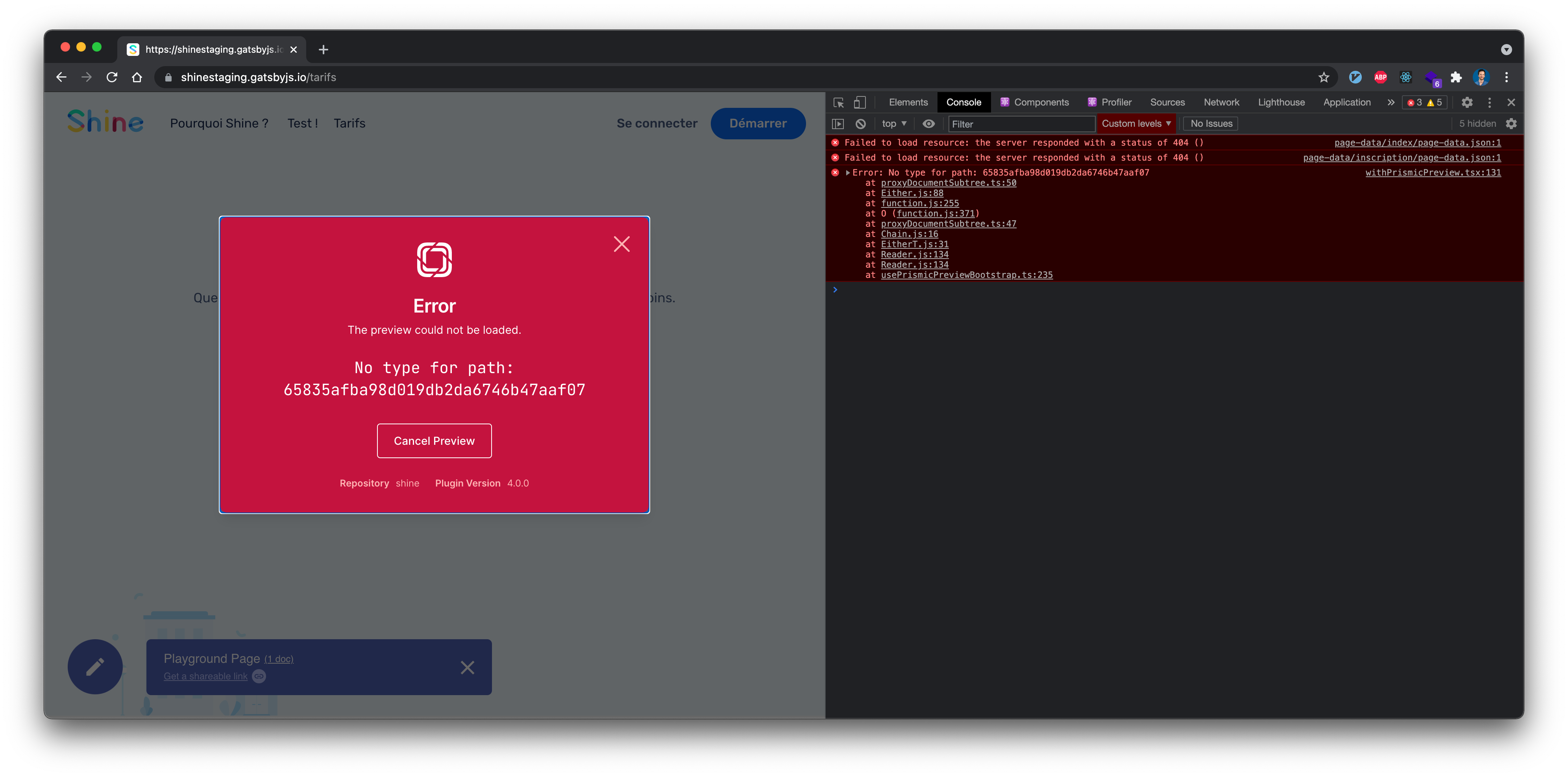 [v4] Preview error on some web browsers : `No type for path` · Issue #396 · prismicio/prismic ...