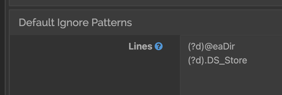Advanced Configuration Default Ignore Patterns Doesn T Have Any Effect · Issue 8816