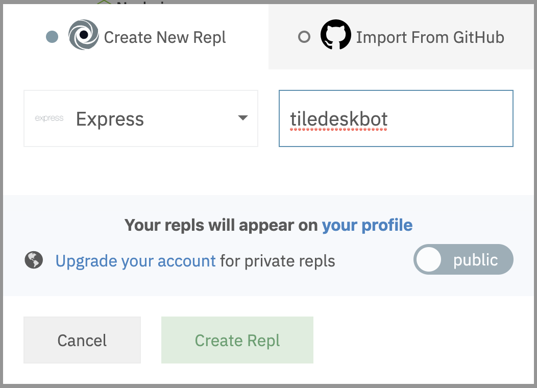 Hello World tutorial - Tiledesk Docs