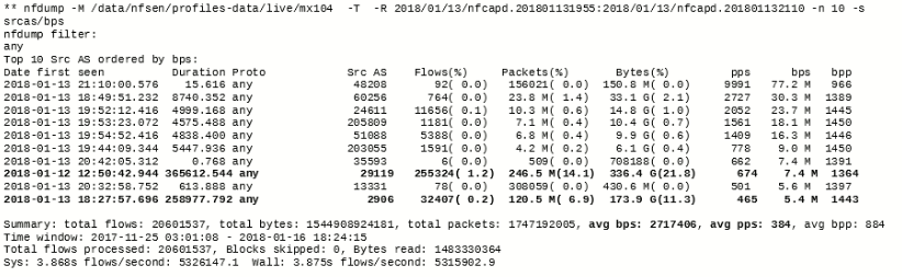 JunOS low bps/pps · Issue #93 · phaag/nfdump · GitHub