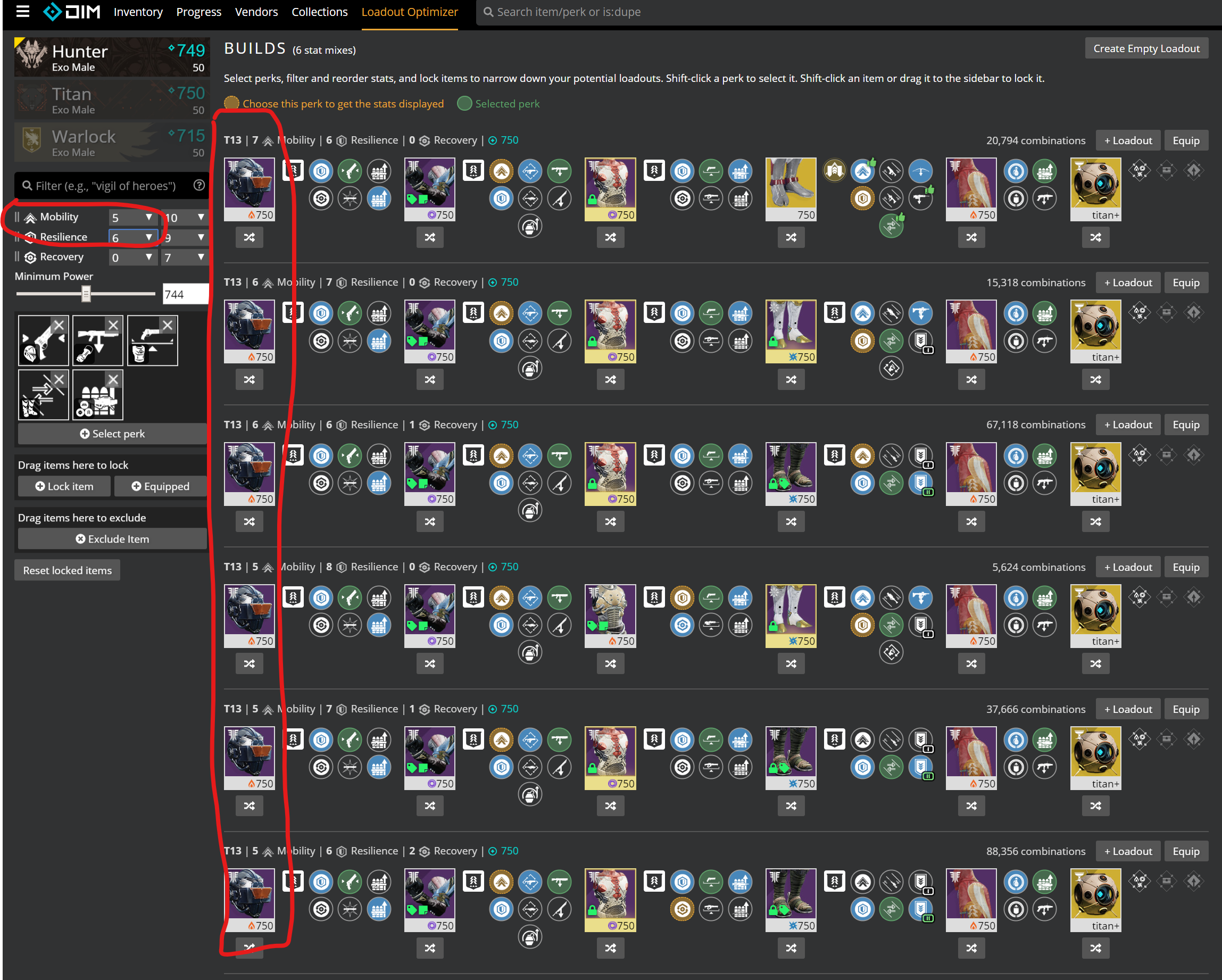 Loadout: Filter excludes the matched items · Issue #4114 · DestinyItemManager/DIM · GitHub